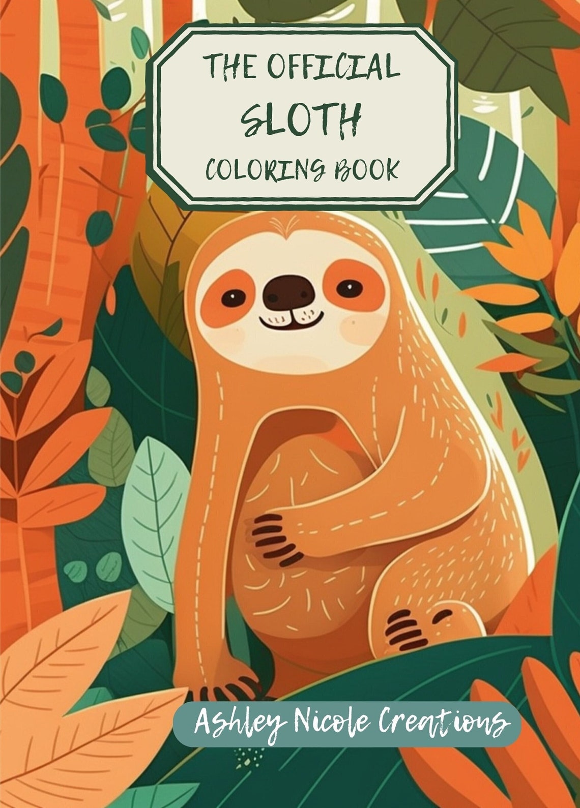 The Official Sloth Digital Coloring Book - Perfect for All Ages! - Etsy
