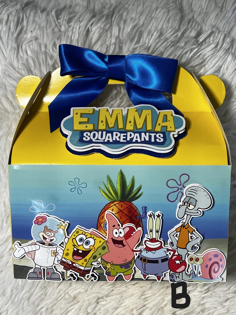 Sponge Themed Party Favor Boxes Set of 10 - Etsy