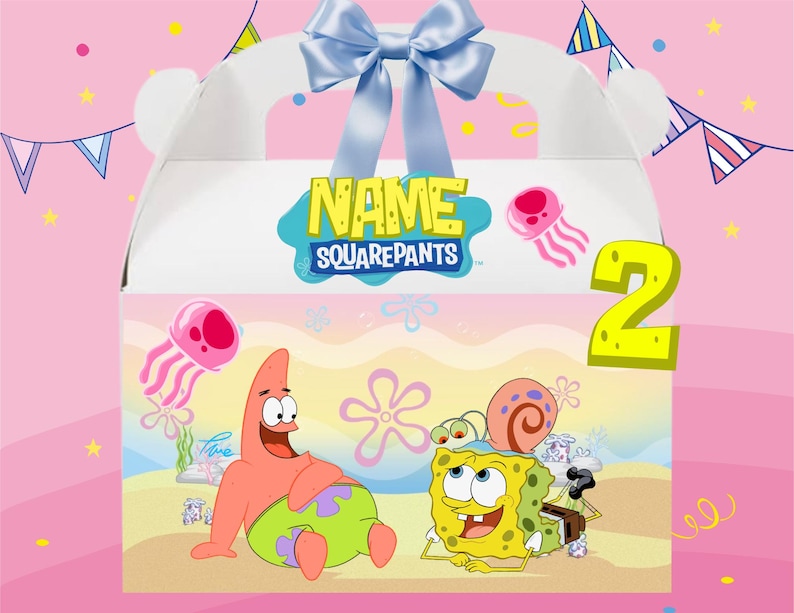 Sponge Themed Party Favor Boxes Set of 10 - Etsy
