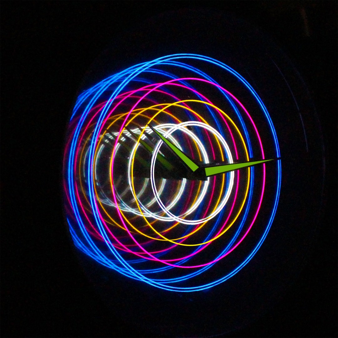 Wooden Clock, Infinity Mirror, Wall Art, Wall Decor, Home Decor, Wall ...