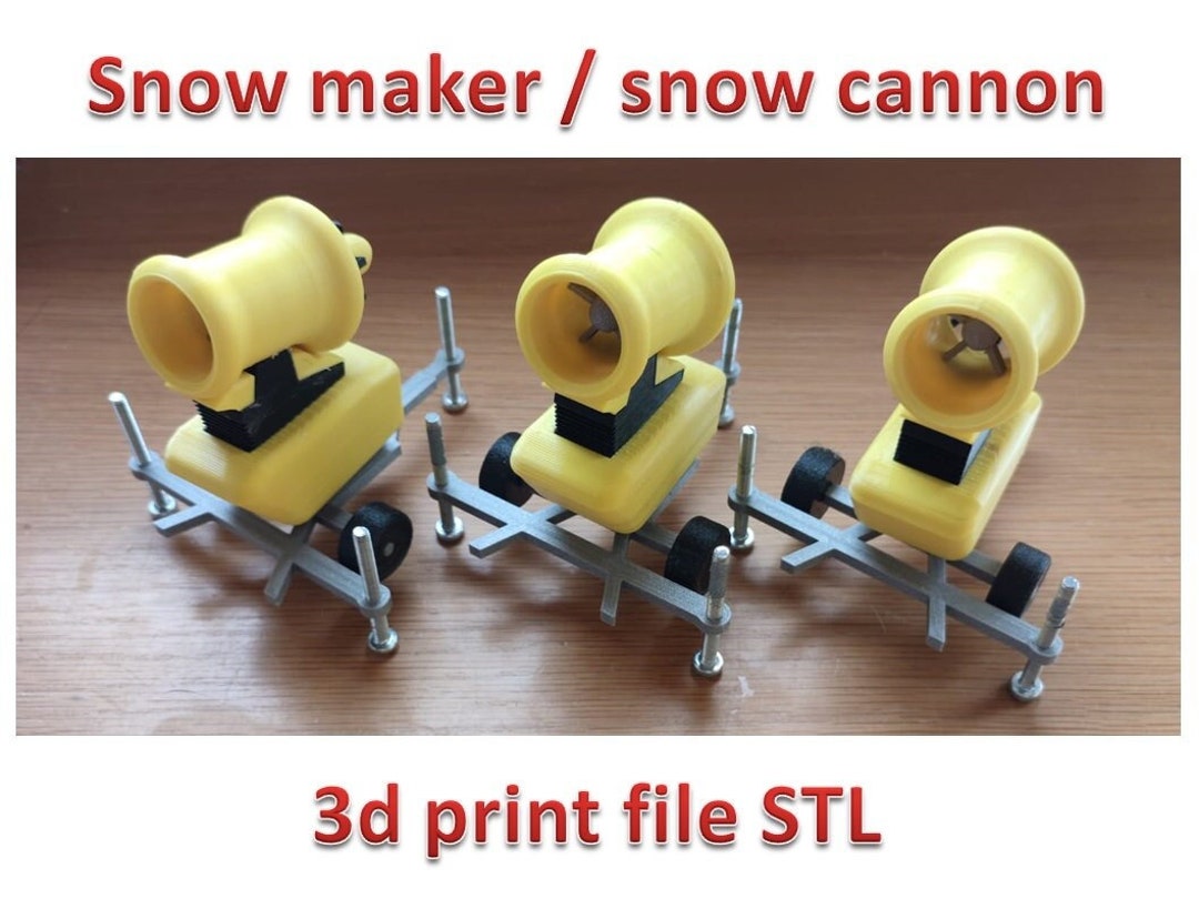 Schneemacher/Schneekanonenmodell, 3D-Druckdatei, STL DXF 3D-Puzzle - 3D ...