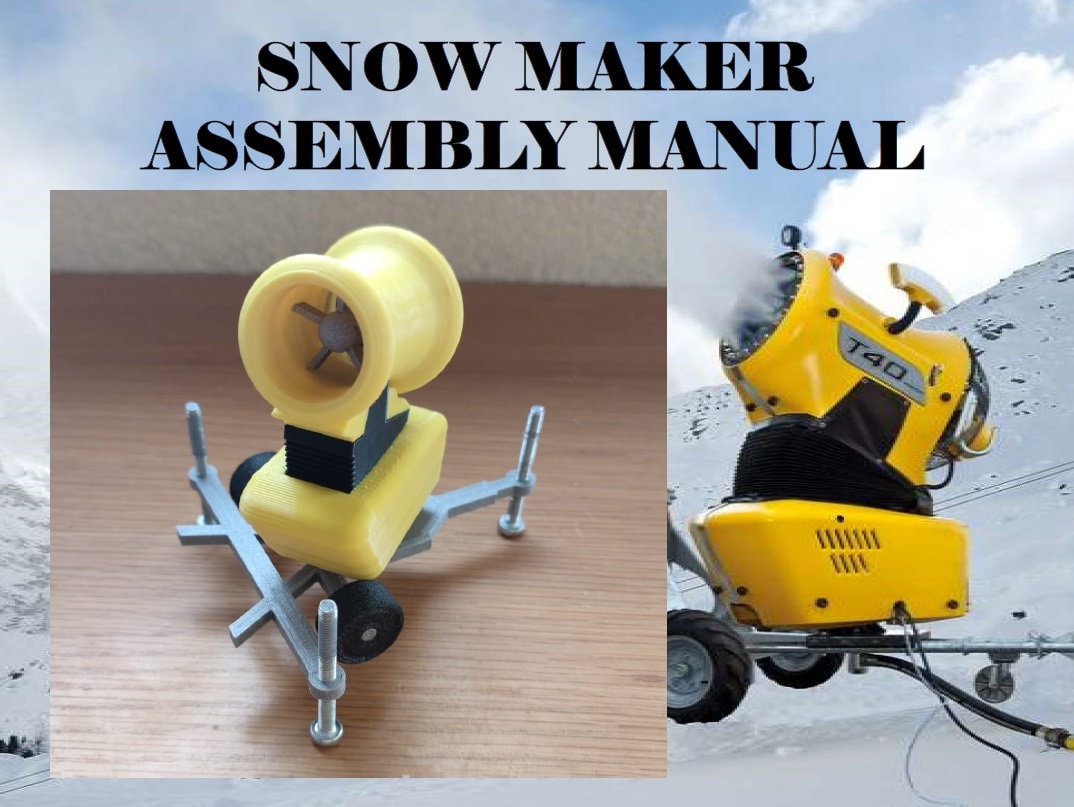 Snow Maker/snow Cannon Model, 3D Print File, STL DXF 3D Puzzle - 3D ...
