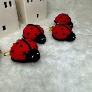 Readytoship • Ladybird Handmade Crochet Gift, Keychain, New Year ...