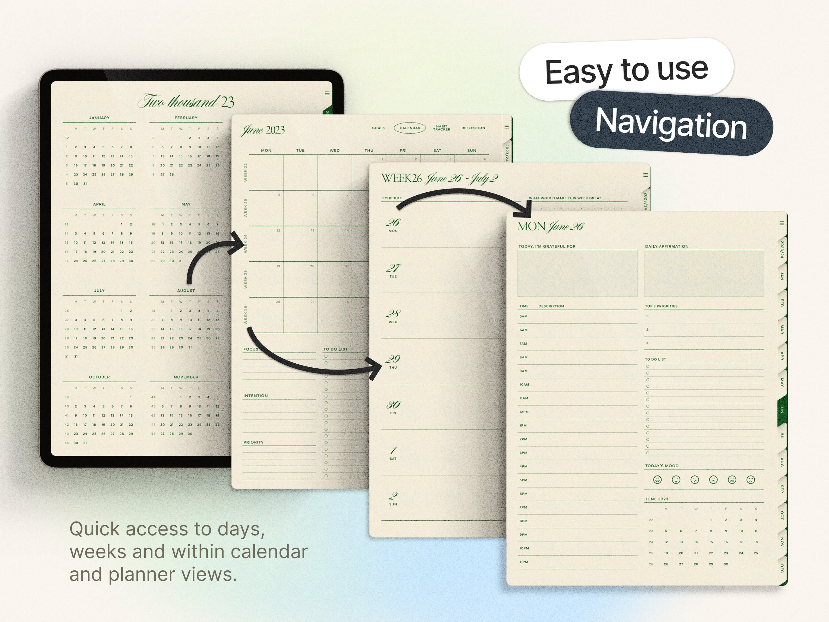 Digital Planner 2023 2024 Planner Goodnotes Planner Daily Hourly ...