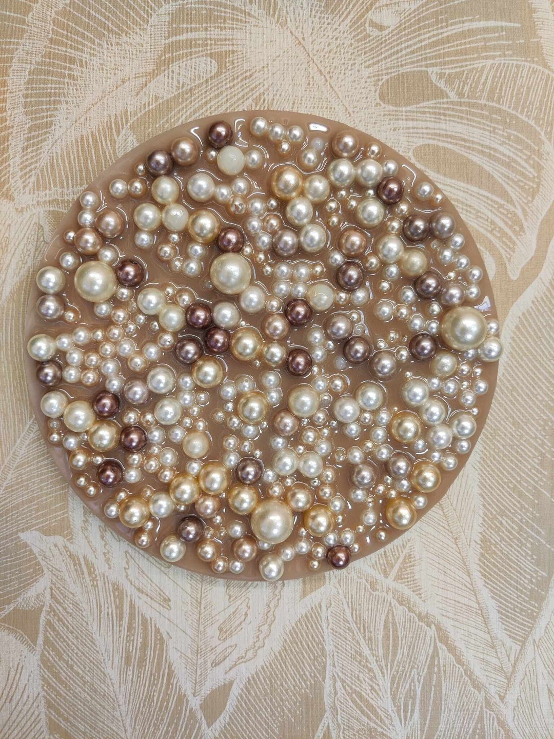 Decorative Wall Art / Reclaimed Wall Art / Faux Pearls / Recycled ...