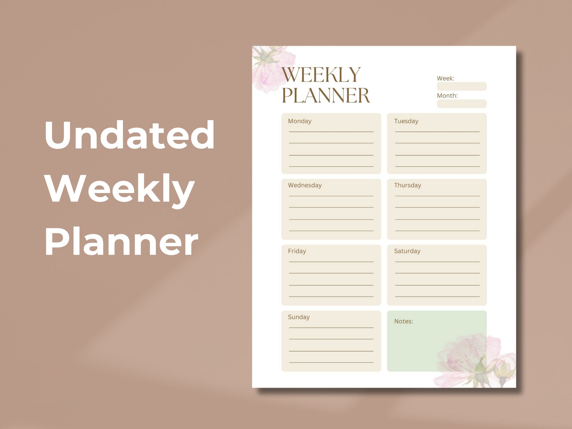Monthly and Weekly Planner Bundle Digital iPad Planner for - Etsy