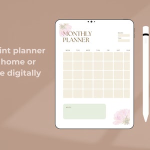 Monthly and Weekly Planner Bundle, Digital iPad Planner for Goodnotes ...