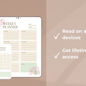 Monthly and Weekly Planner Bundle, Digital iPad Planner for Goodnotes ...