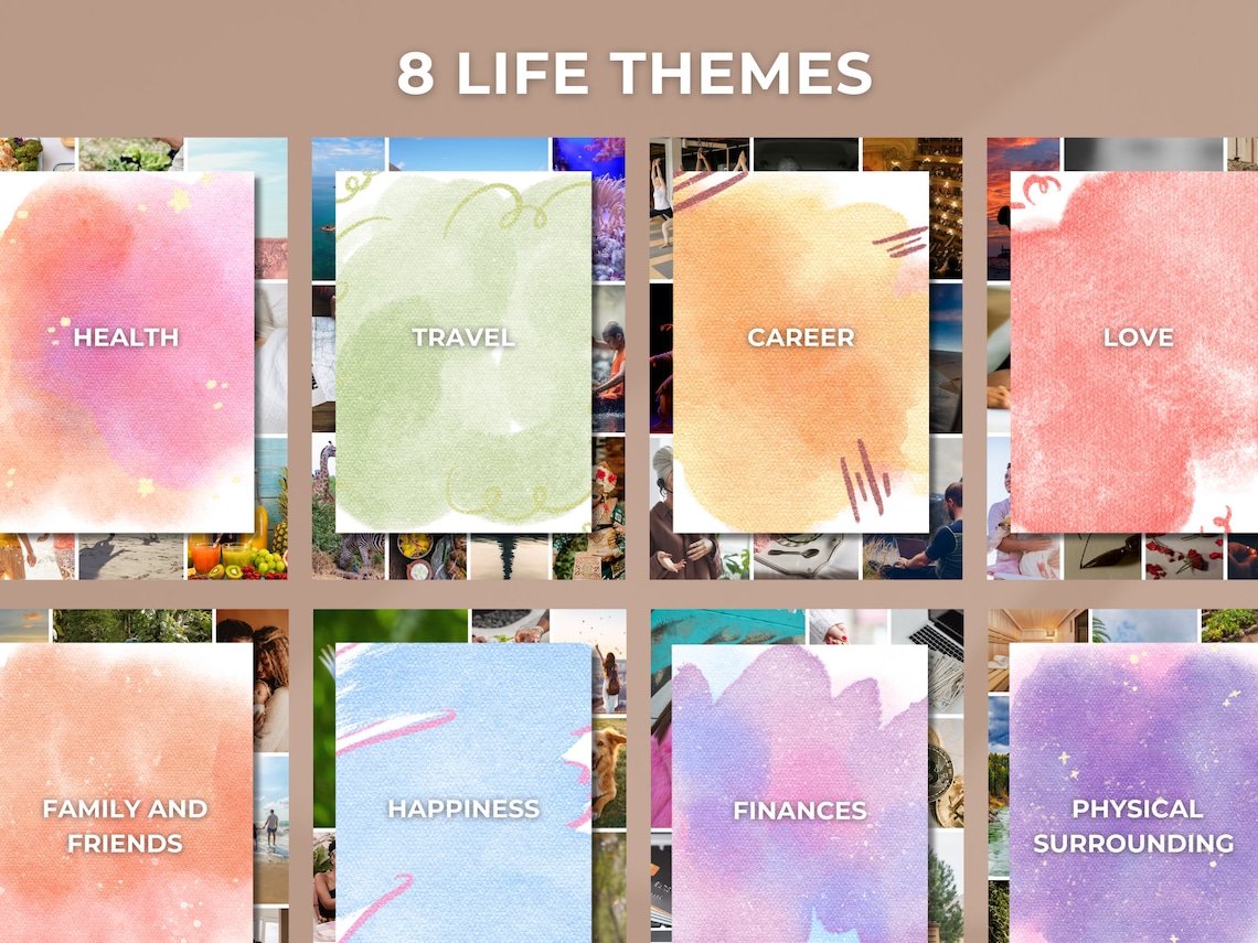 Manifestation Vision Board Kit: Dream Life Planner + Canva Templates ...