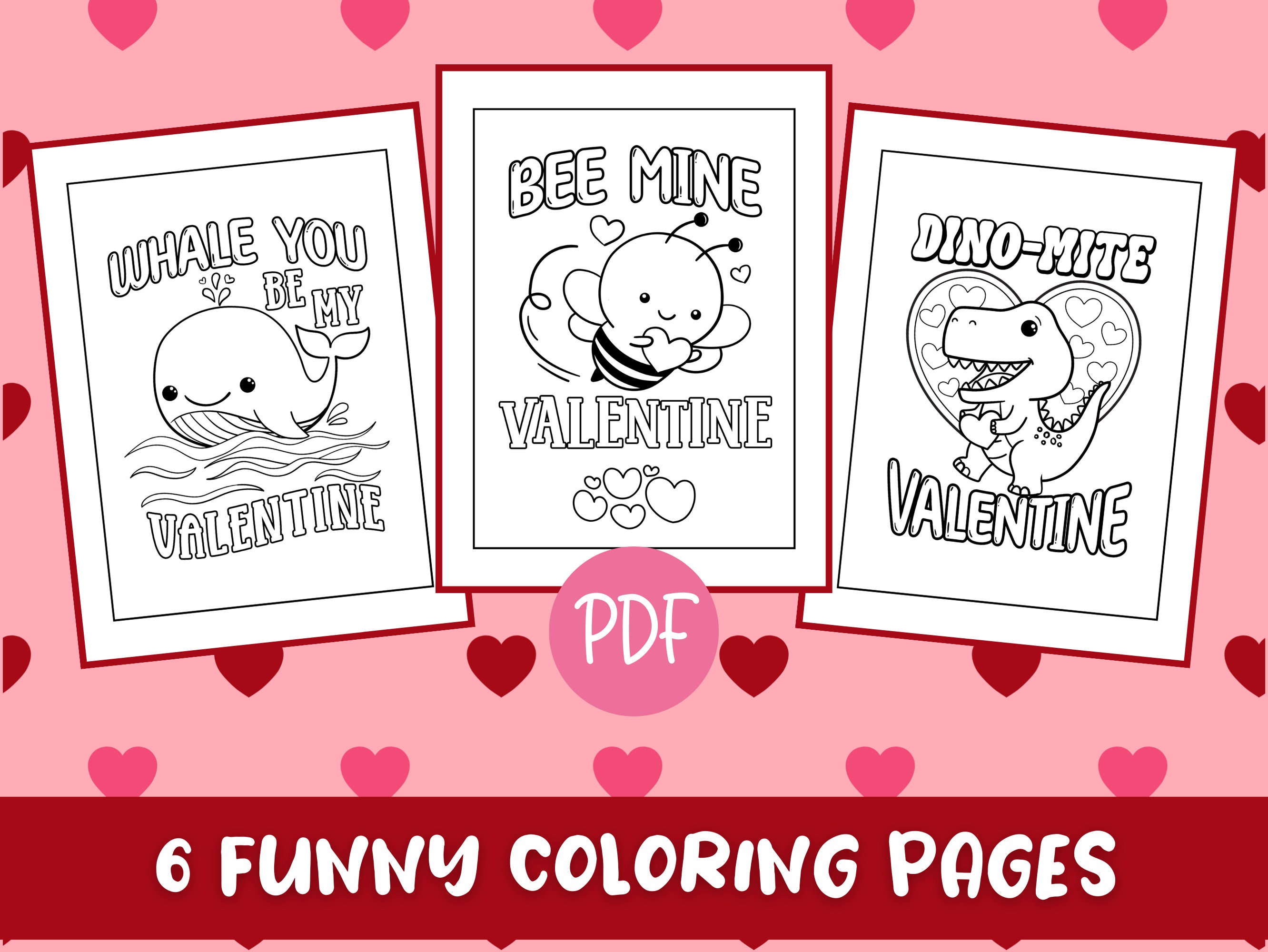 Valentines Day Coloring Pages for Kids | Funny & Cute Valentines Sheets ...