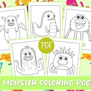 Playful Monster Coloring Pages for Toddlers & Kids - Fun and Friendly ...
