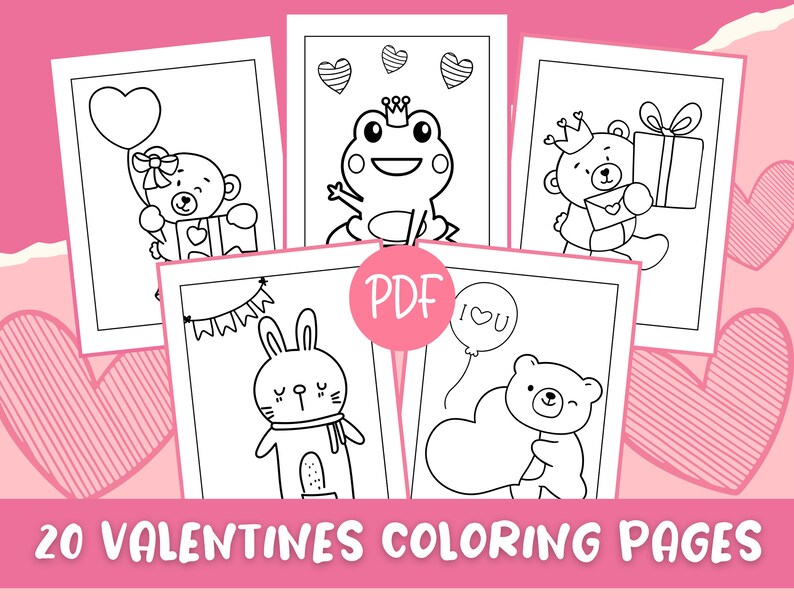 Valentines Day Coloring Pages for Kids | Valentines Sheet | Valentines ...