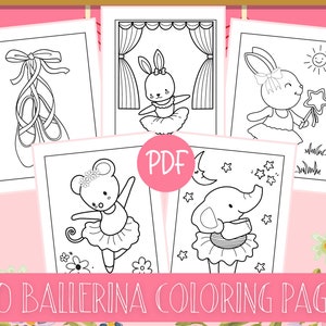 Ballerina Coloring Pages, Ballet Animals Coloring Book, Balleringa ...