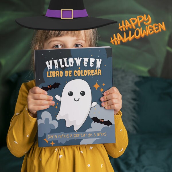 Halloween Coloring Book for Kids Cute Halloween Page to Color - Etsy