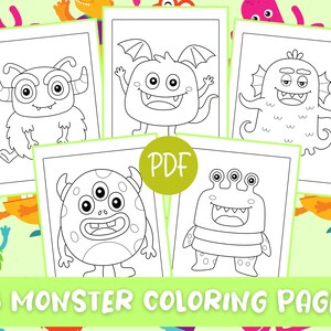 Playful Monster Coloring Pages for Toddlers & Kids - Fun and Friendly ...
