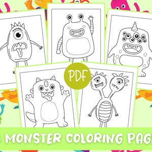 Playful Monster Coloring Pages for Toddlers & Kids - Fun and Friendly ...