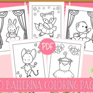 Ballerina Coloring Pages, Ballet Animals Coloring Book, Balleringa ...