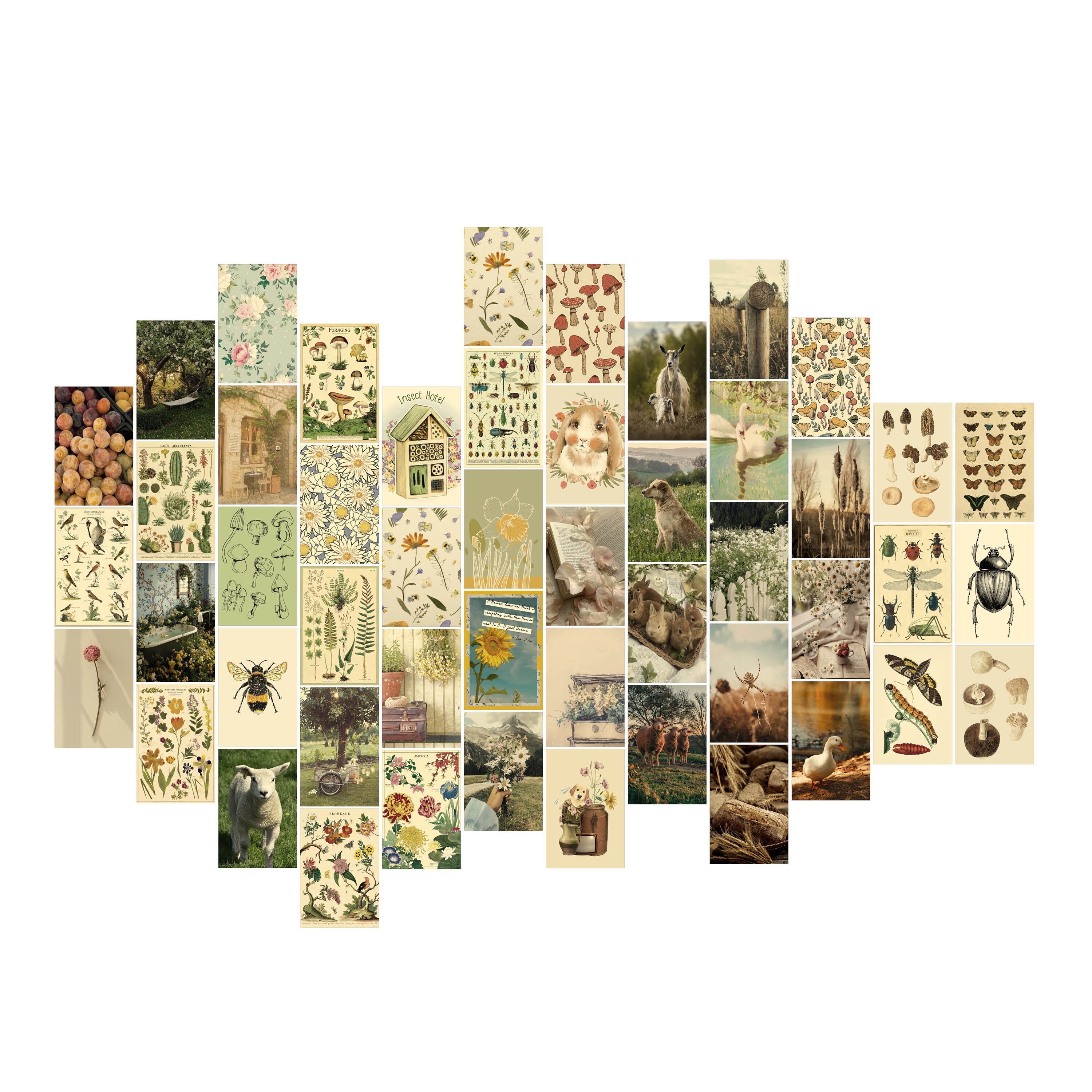 100 PCS Cottagecore Wall Collage Cottagecore Decor Aesthetic Wall ...