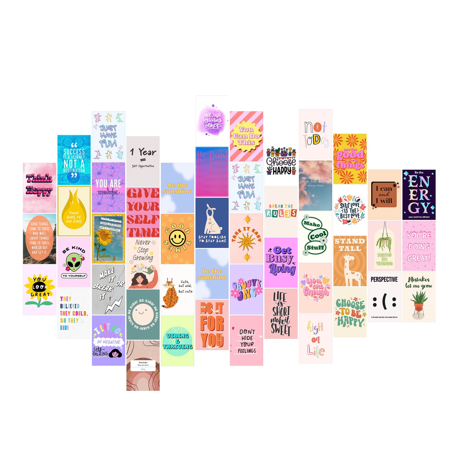 150 PCS | Motivational Wall Collage | Inspirational Quotes Collage ...