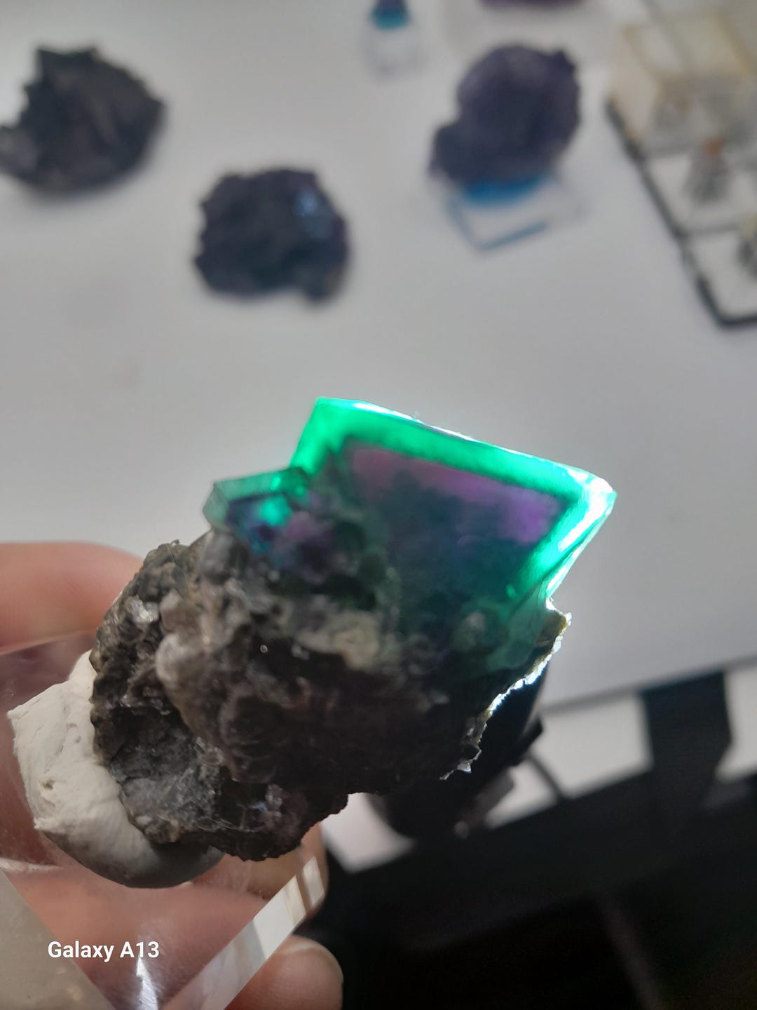 Extremely RARE Yaogangxian Octohedral Purple and Green Fluorite on Mica ...