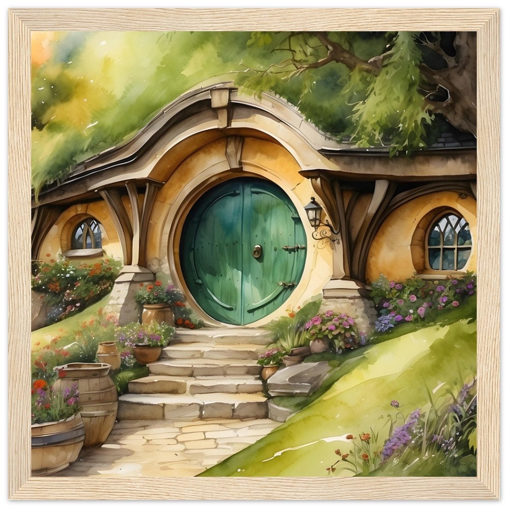 Bag End Painting, Watercolor, Bag End Art, Lord Fantasy Art, Jrr, Rings ...