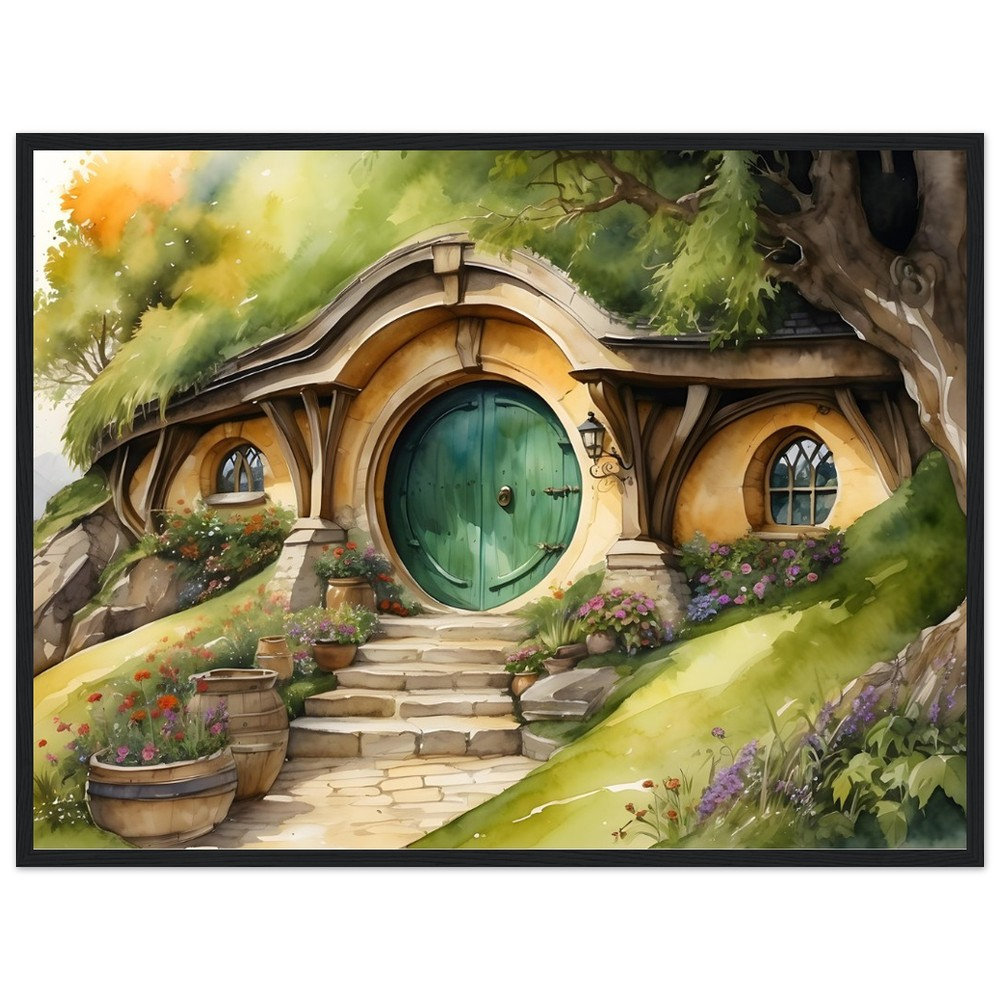 Bag End Painting, Watercolor, Bag End Art, Lord Fantasy Art, Jrr, Rings ...