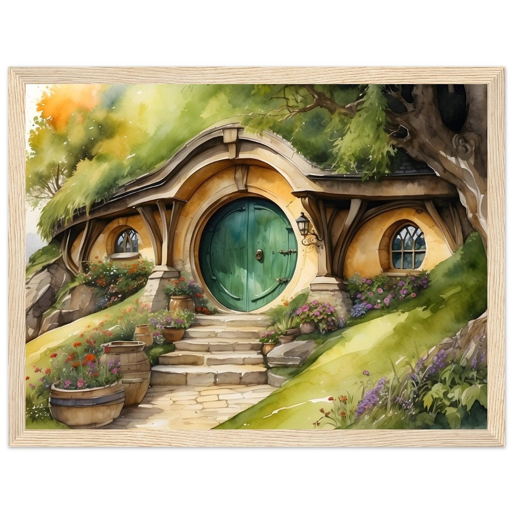 Bag End Painting, Watercolor, Bag End Art, Lord Fantasy Art, Jrr, Rings ...