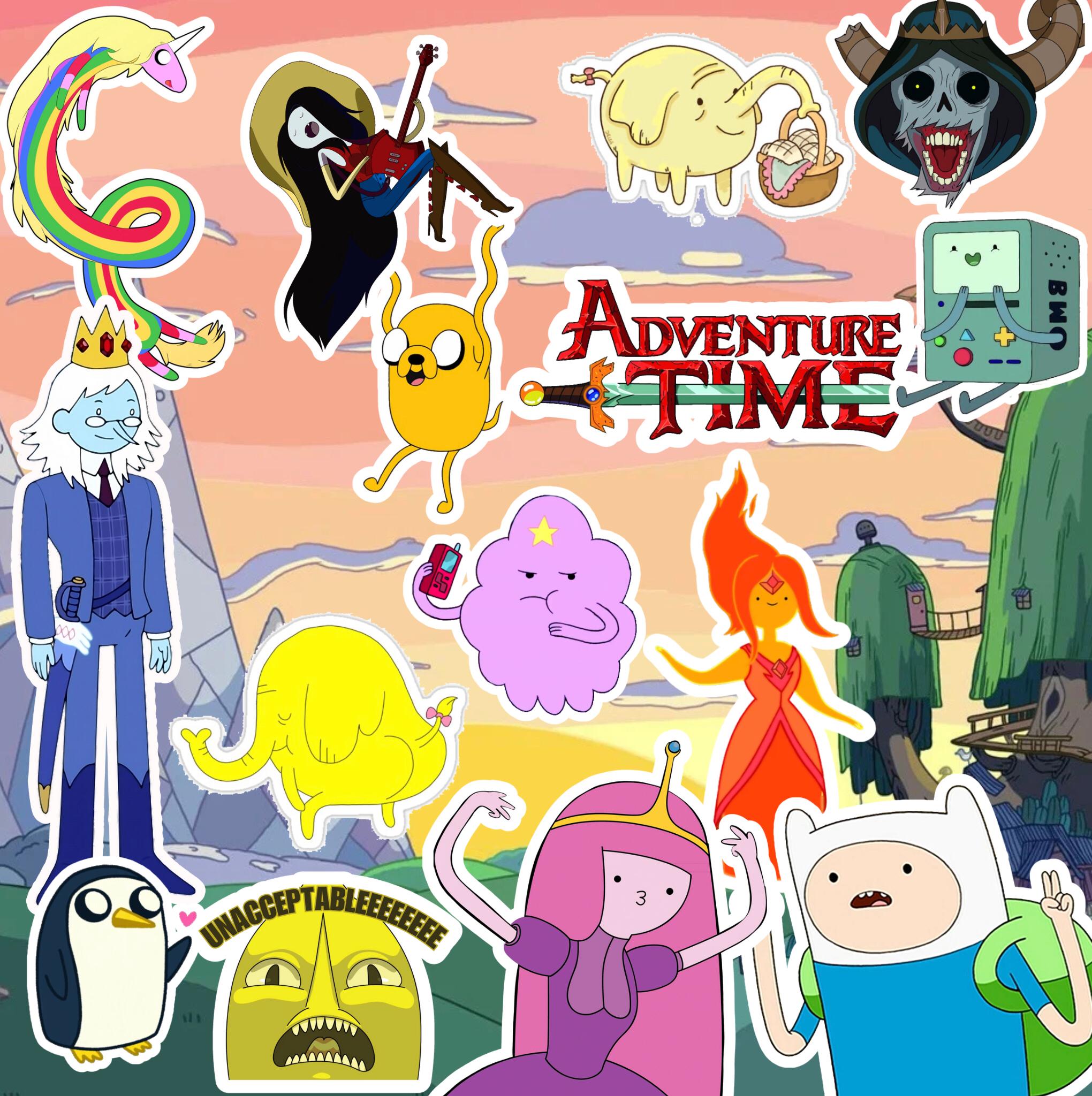 ADVENTURE TIME Custom Handcrafted Stickers - Etsy