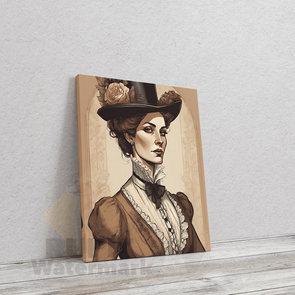 Victorian Lady Print - Etsy