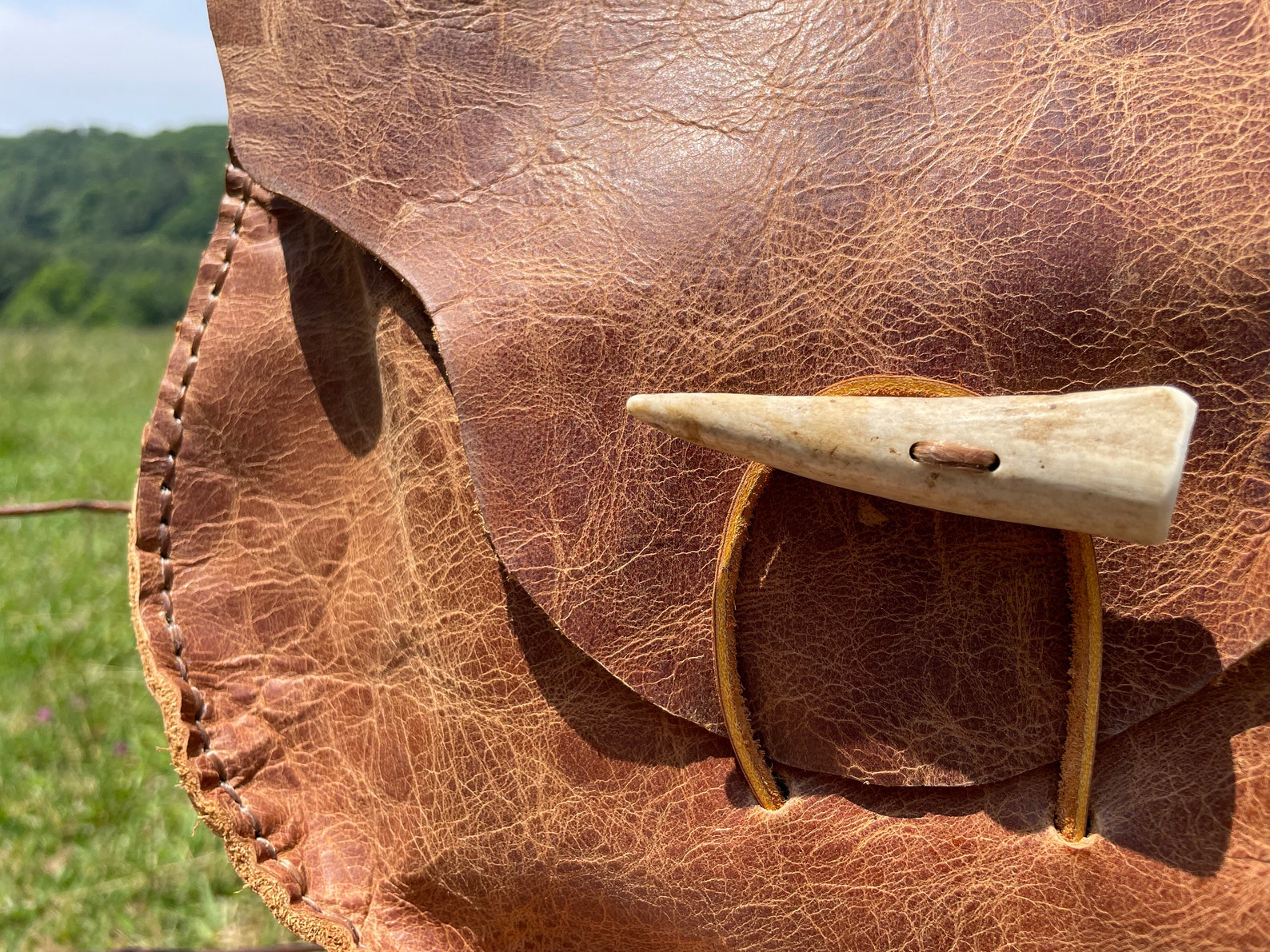 Leather Possibles Bag With Antler Clasp - Etsy