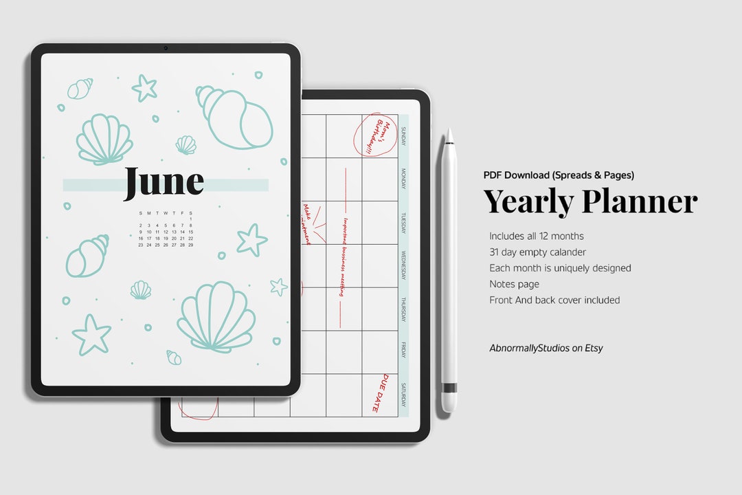 2024 Digital Planner, Yearly Planner, Bullet Journal, Digital Calander ...