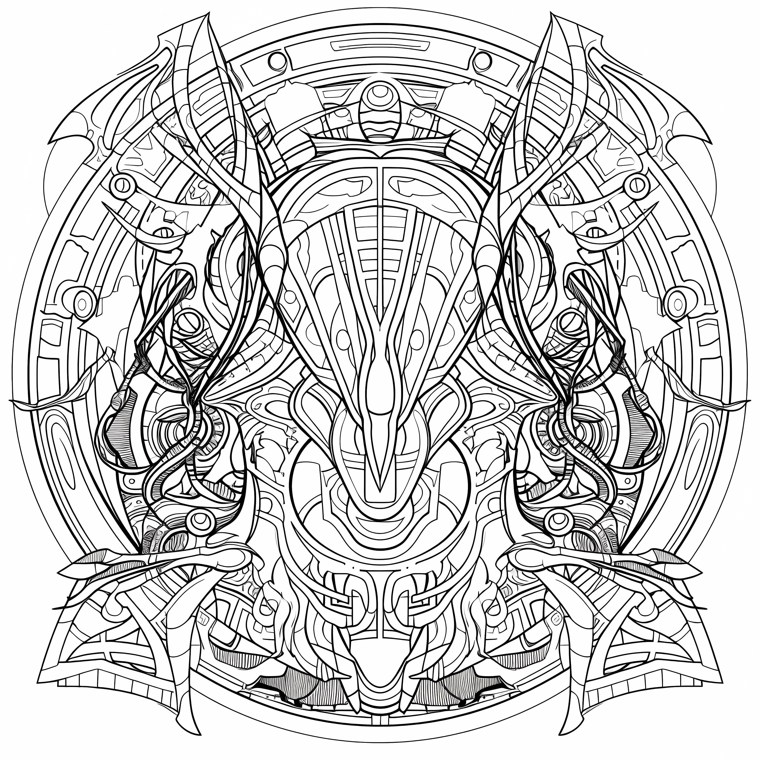 Alien Mandalas - 45 Futuristic HD Coloring Pages | Printable Coloring ...