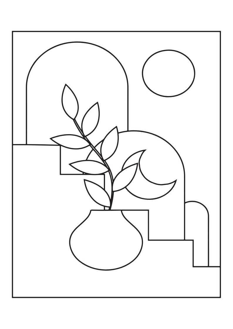 35 Minimalist Coloring Pages for Adults, Teens - Simple Coloring Pages ...