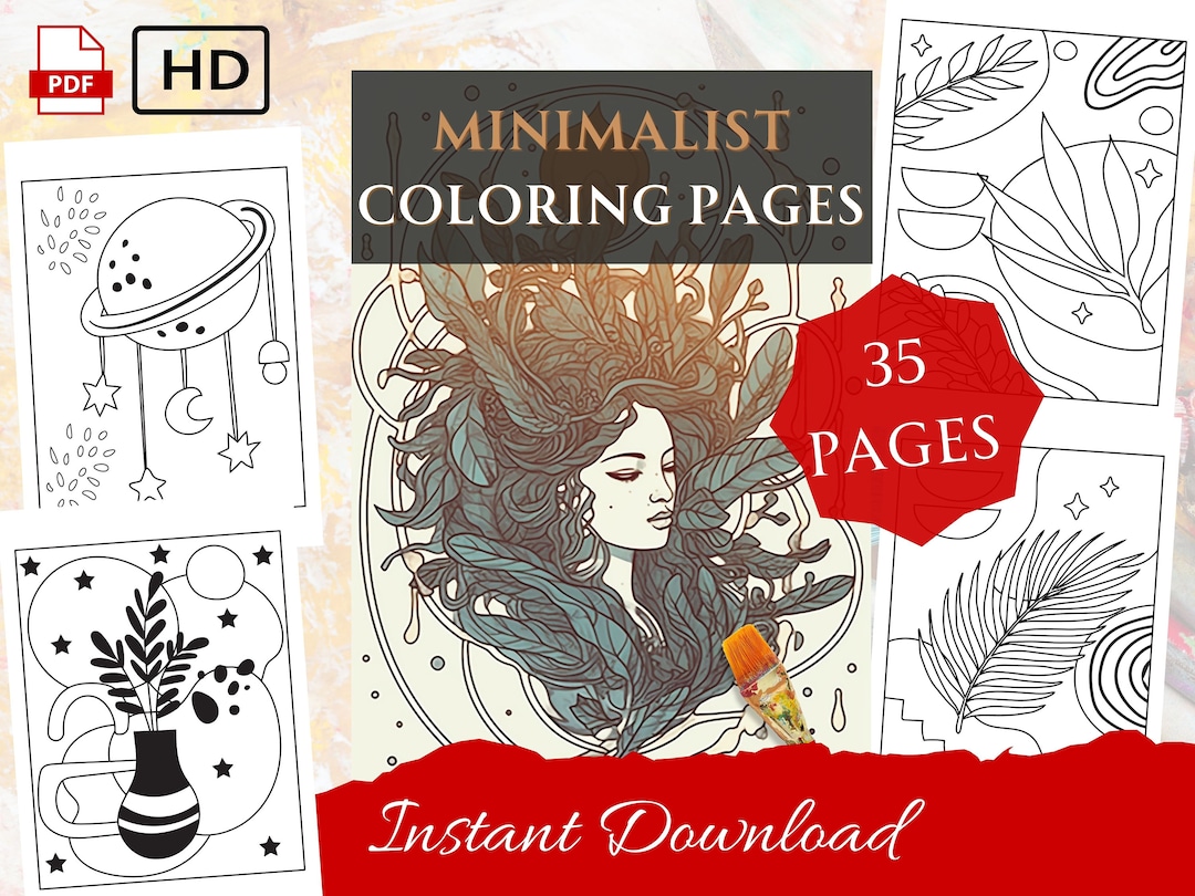 35 Minimalist Coloring Pages for Adults, Teens - Simple Coloring Pages ...