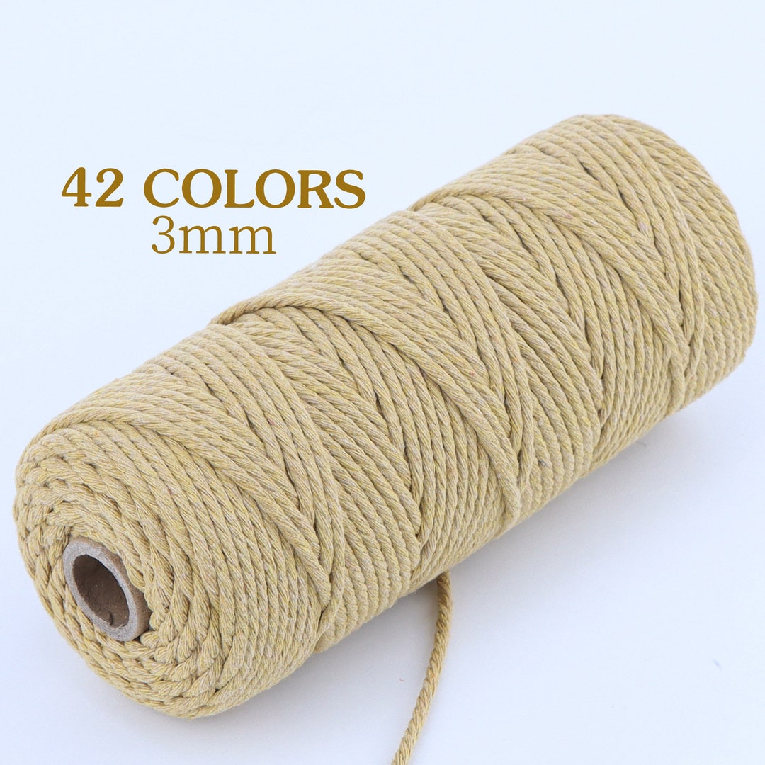 3mm Macrame String-bulk Discount-triple Strand Twisted-diy Macrame ...