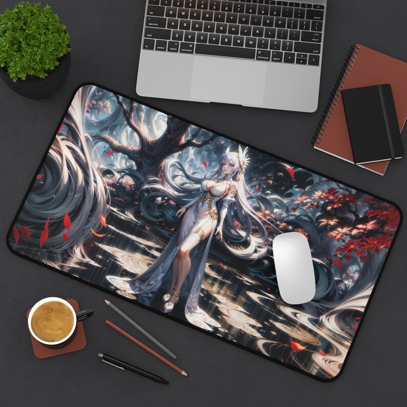 XXL Gaming Mousepad Anime Waifu Kawaii Cute Girl Scifi Fantasy Mousepad ...