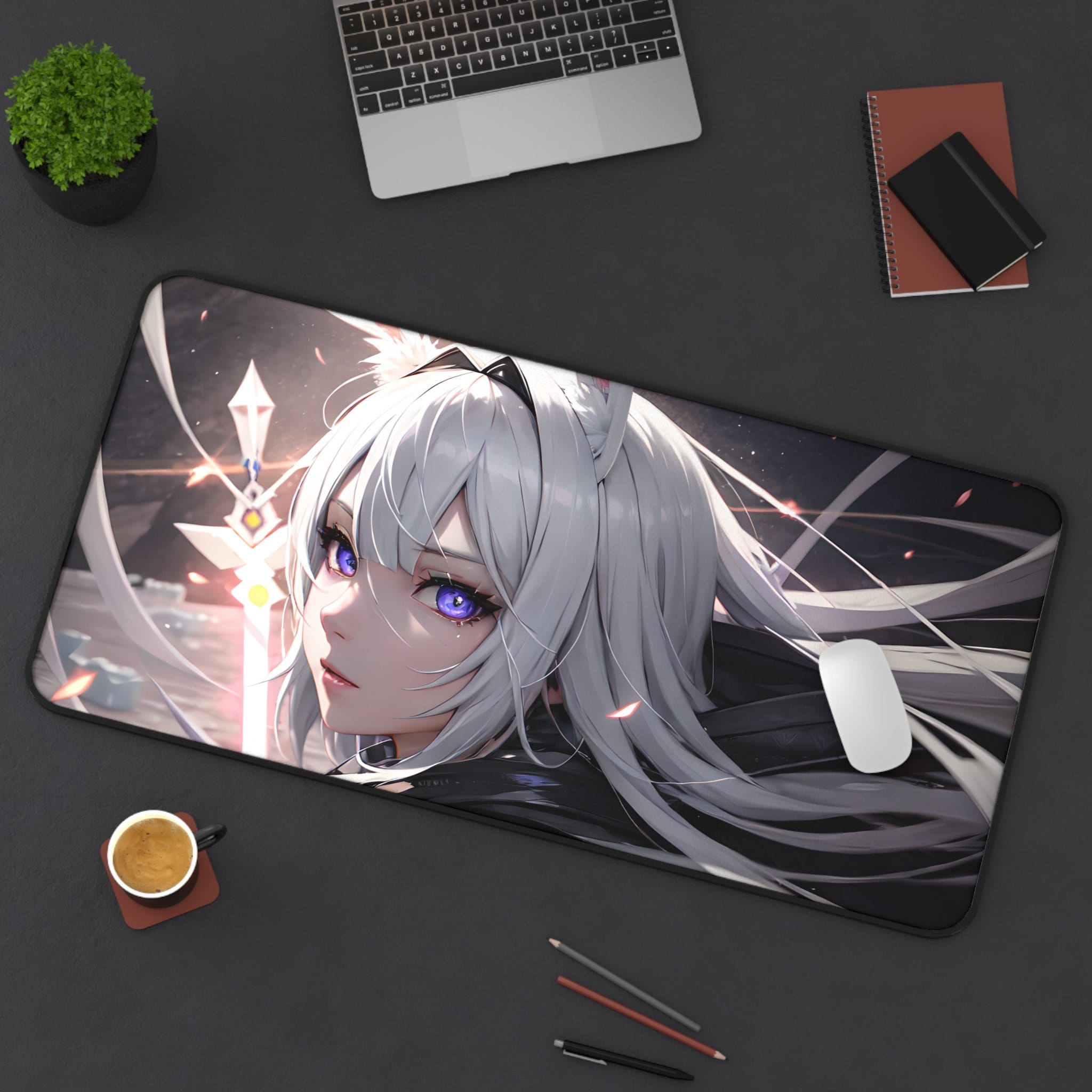 Buy XXL Gaming Mousepad , Anime Waifu, Whitehaired, Deskmat, Maupad for ...