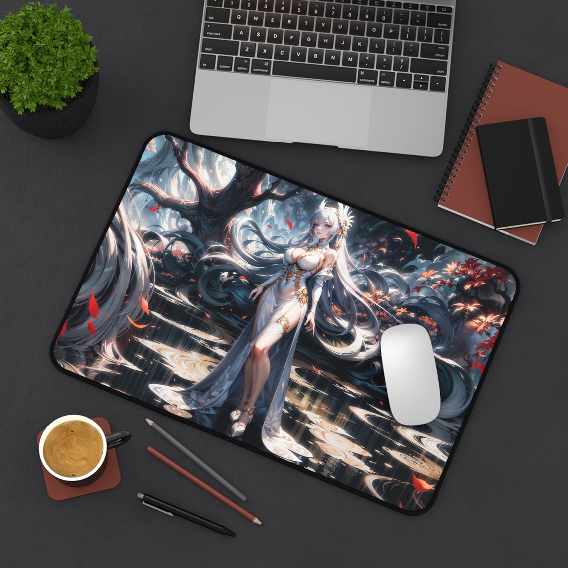XXL Gaming Mousepad Anime Waifu Kawaii Cute Girl Scifi Fantasy Mousepad ...