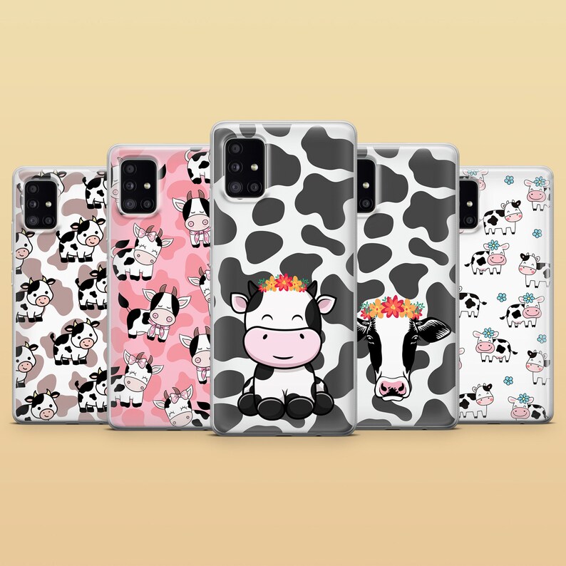 Cute Cow Phone Case Farm Animal Cover for iPhone 15, 14, 13, 12, 11 ...