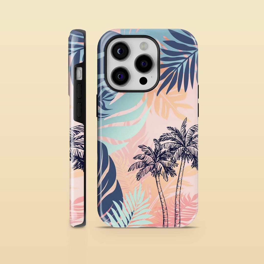 Palm Tree Phone Case Coconut TOUGH Cover for iPhone 17pro, 16e, 15, 14 ...