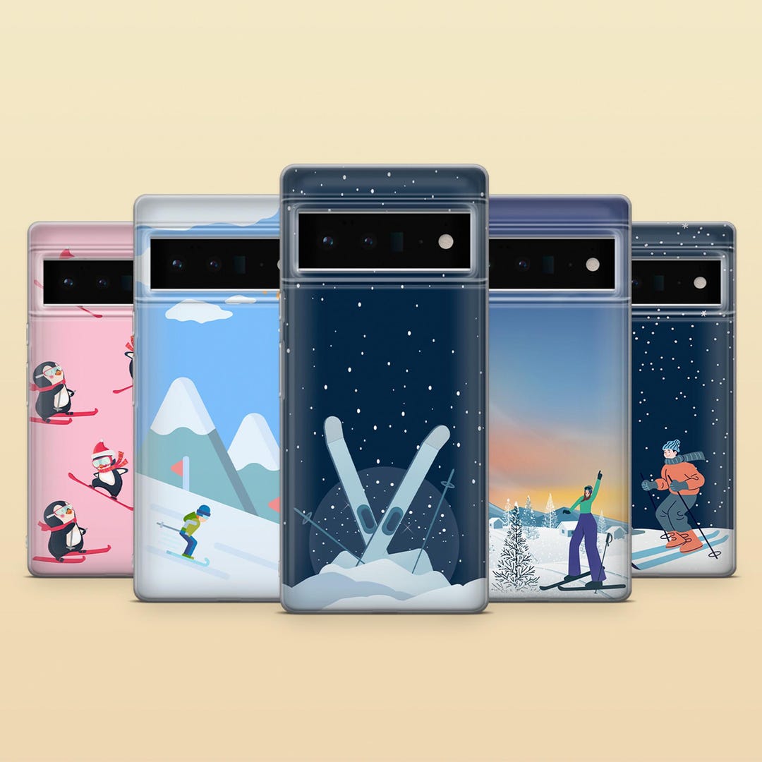 Snow Skiing Phone Case Winter Sports Cover for Google Pixel 9pro XL, 8A ...