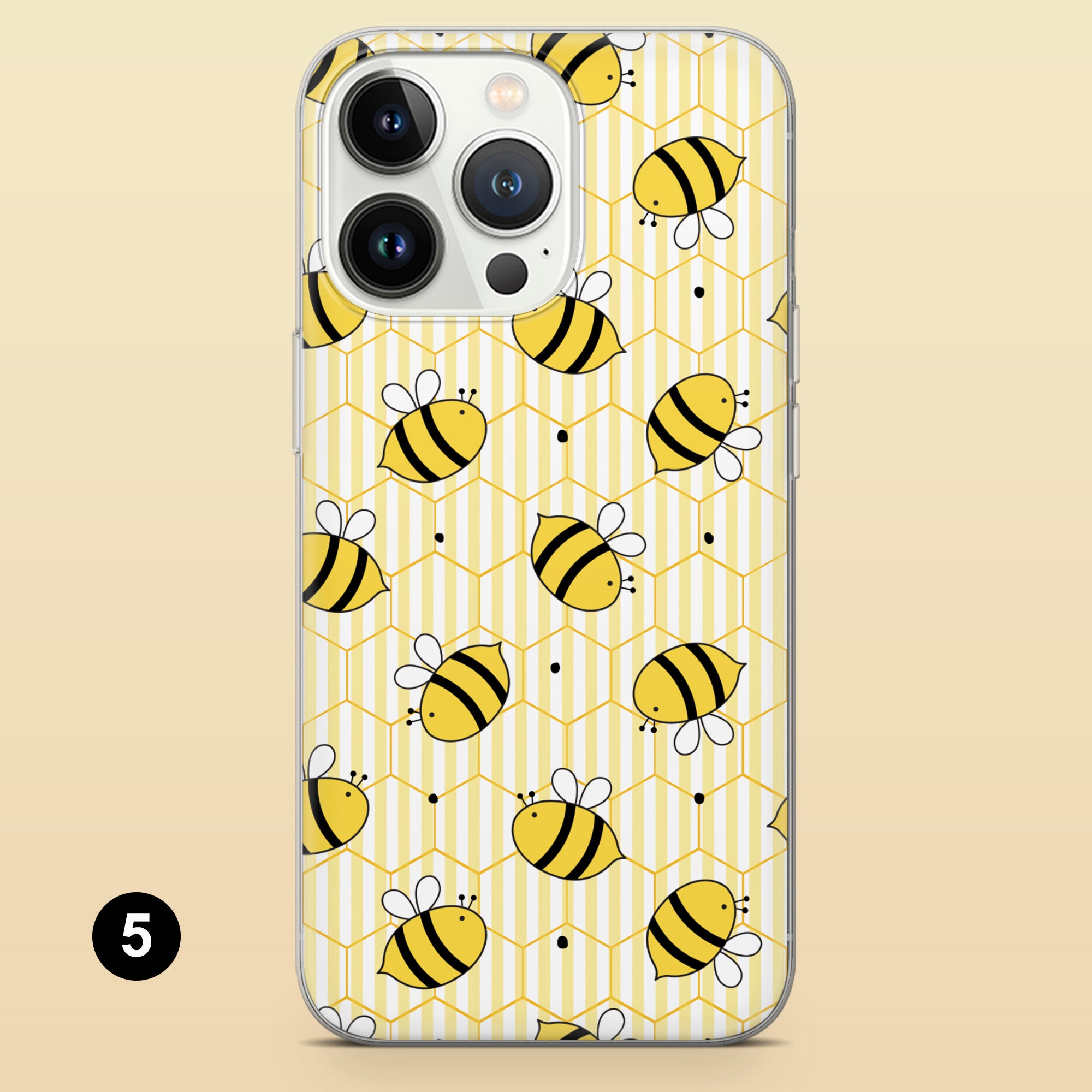 Bee Phone Case Bumblebee Yellow Cover for iPhone 15, 14, 13, 12, 11 ...