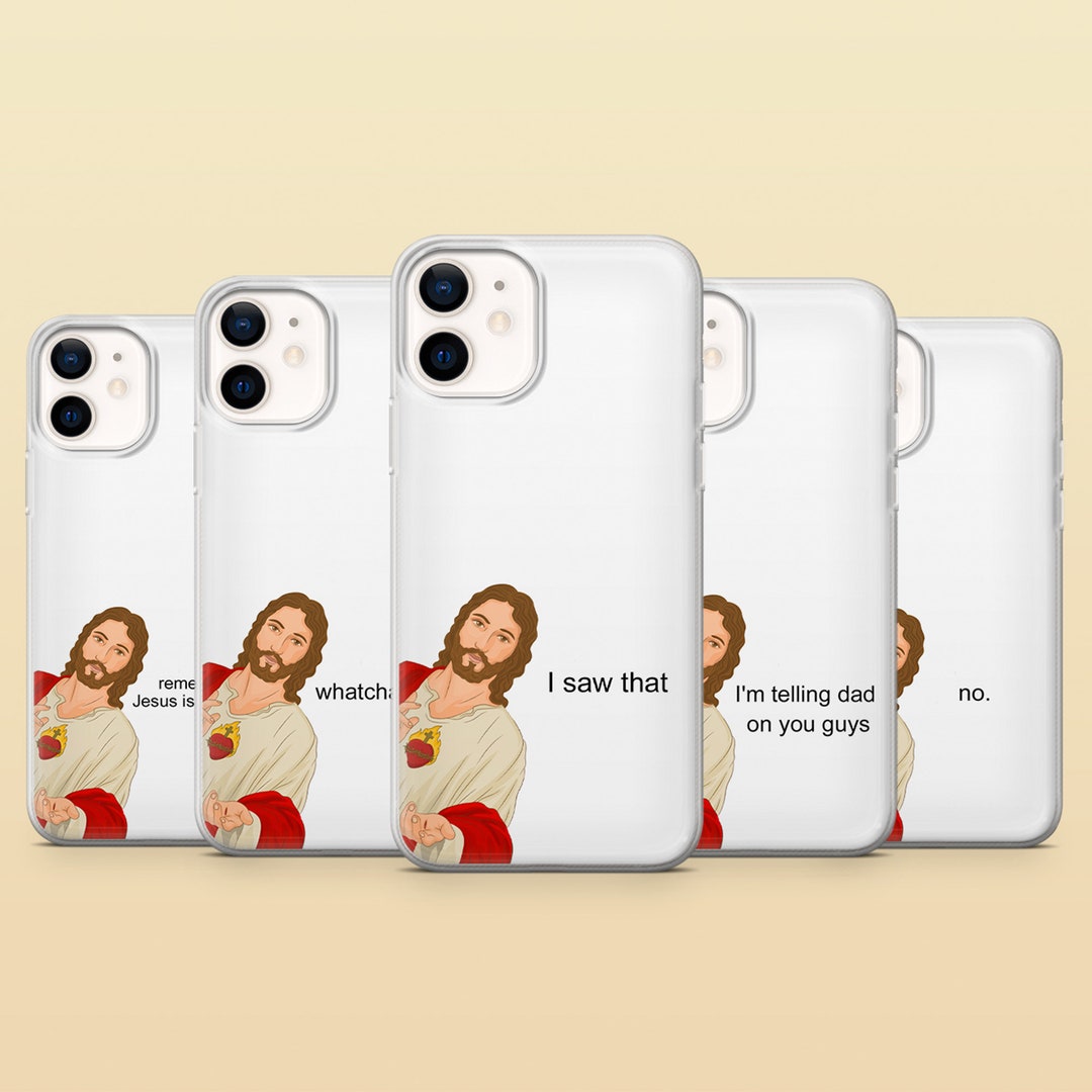 Funny Jesus Phone Case I Saw That Meme Cover for iPhone 15, 14, 13 12 ...