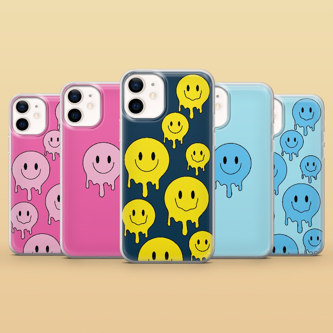 Melted Smiley Face Phone Case Drip Cover for Iphone 14 13 12 - Etsy