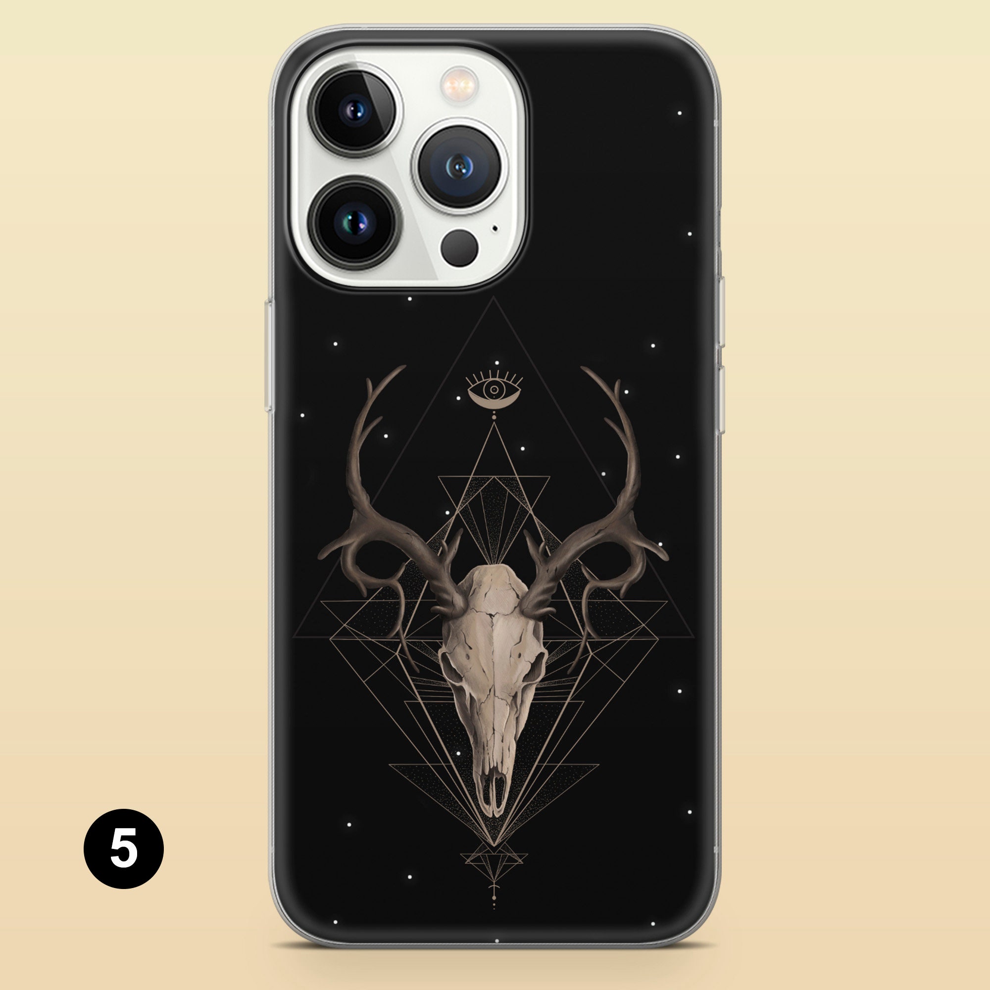 Goth Ram Skull Phone Case Witchy Goat Head Cover for iPhone 15 14 13 12 ...