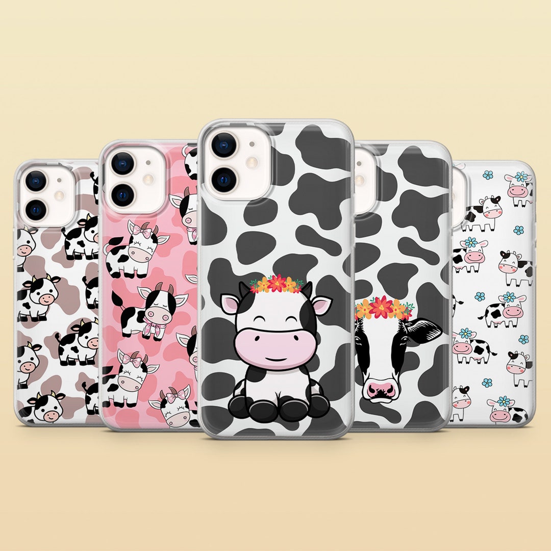 Cute Cow Phone Case Farm Animal Cover for iPhone 17pro, 16e, 15, 14, 13 ...