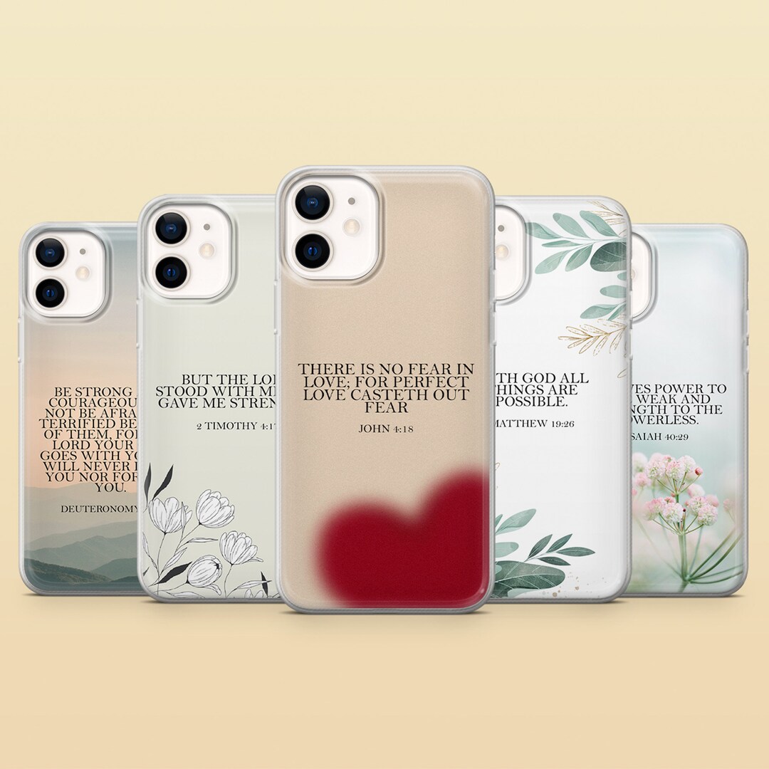 Christian Phone Case Bible Verse Jesus Cover for iPhone 15, 14, 13, 12 ...