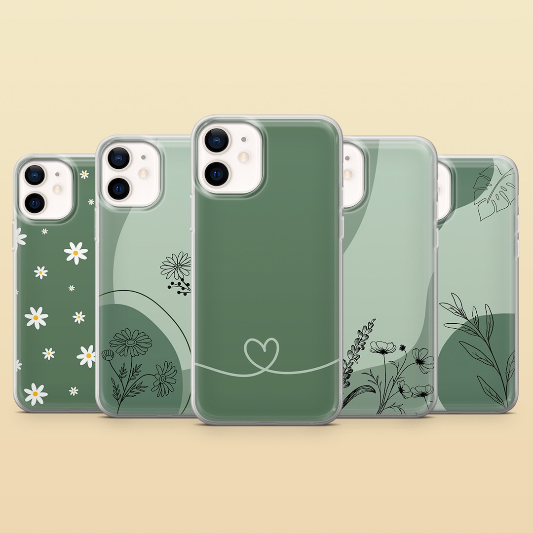 Sage Green Phone Case Herbs Minimal Cover for iPhone 17pro, 16e, 15, 14 ...