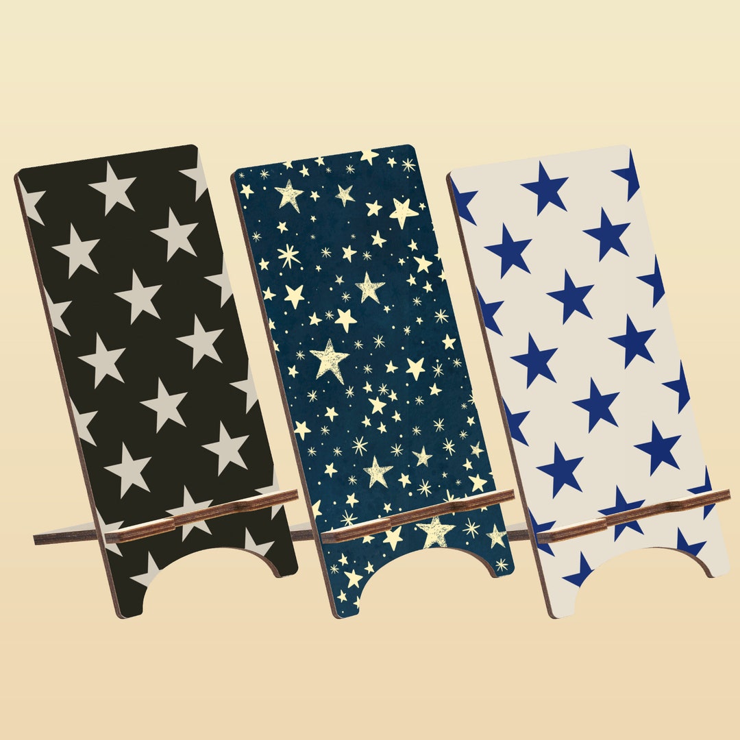 Luminous Star Wood Phone Stand Night Sky Holder for iPhone 15 - Etsy