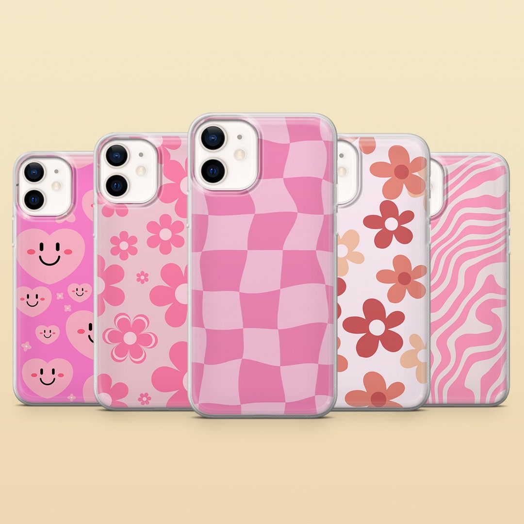 Preppy Phone Case Preppy Girly Pink Cover for iPhone 15, 14, 13, 12, 11 ...